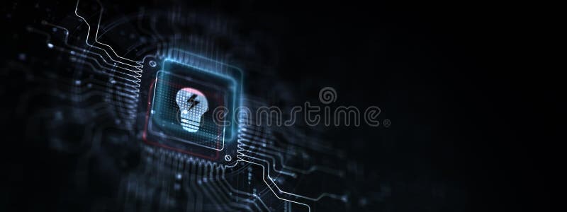 Innovation Driving Change and Growth Illustrated on a Processor Touched ...