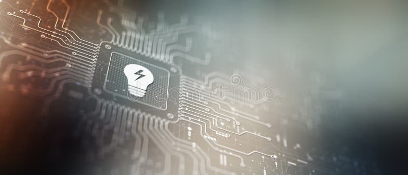 Innovation Driving Change Illustrated on a Processor Stock Image ...