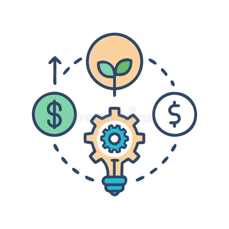 Innovation Ecosystem Icon for Development Stock Vector - Illustration ...