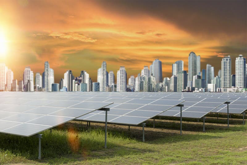 Innovation of Electricity Generation from Nature Stock Image - Image of ...