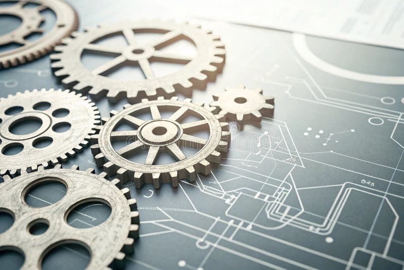 Innovation in Engineering: Abstract Gears Representing Technological ...