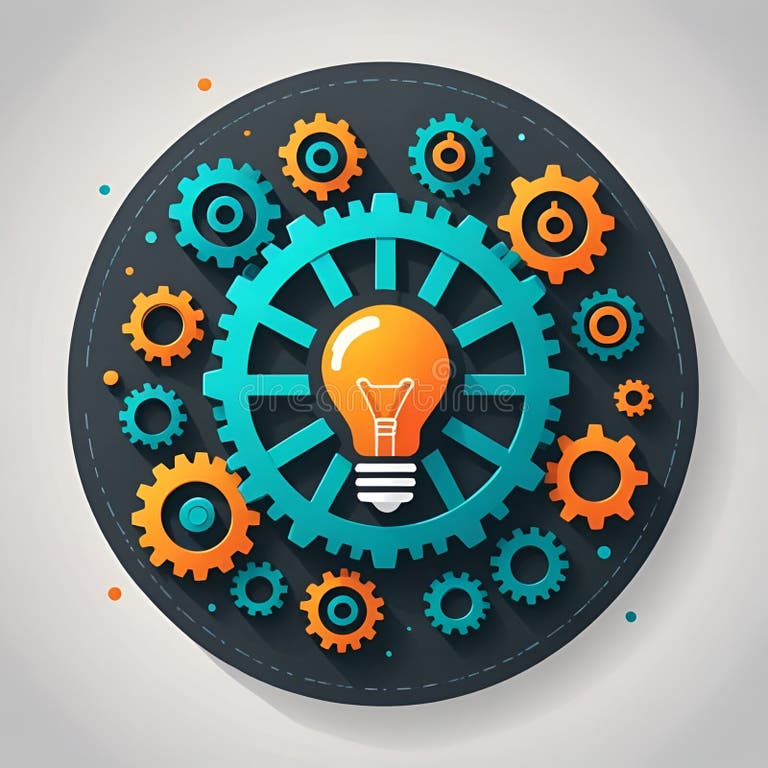 Innovation and Engineering: the Power of Ideas Stock Illustration ...