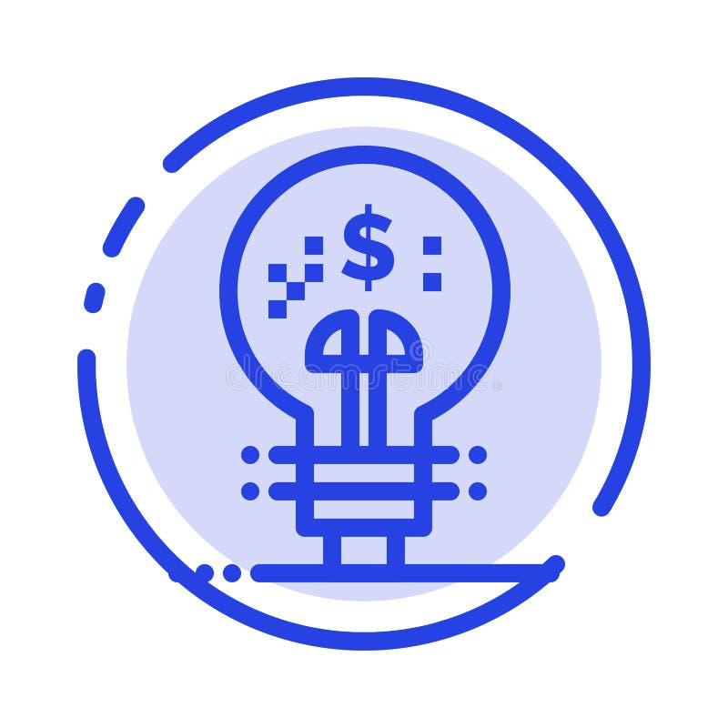 Innovation, Finance, Finance, Idea, January Blue Dotted Line Line Icon ...