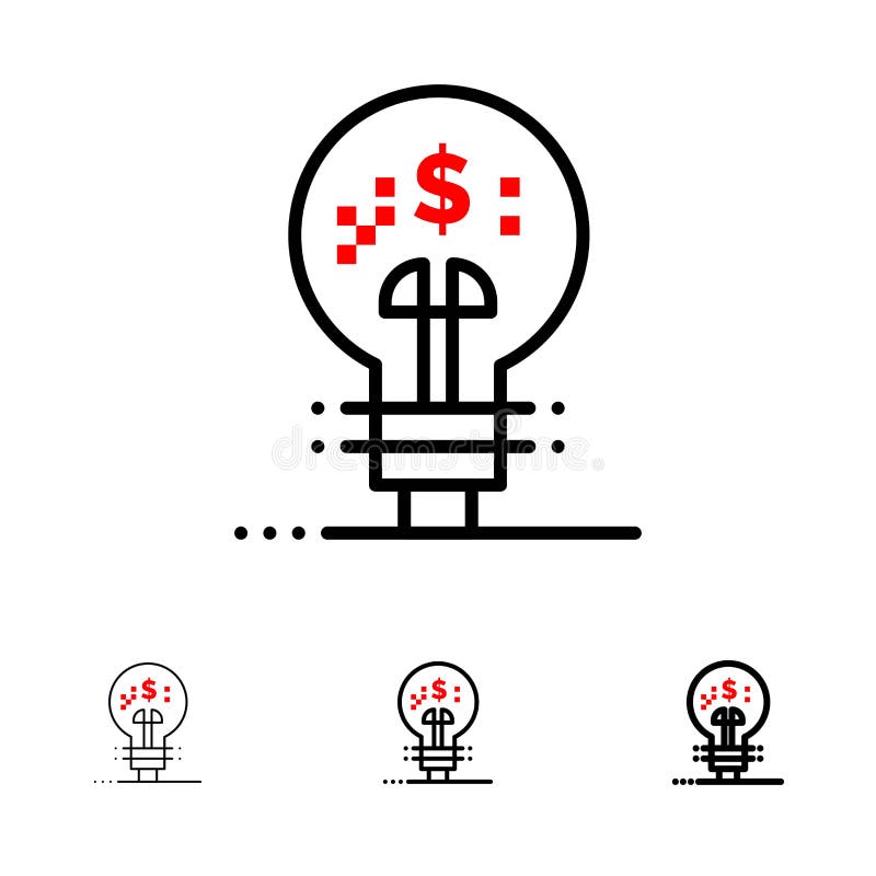 Innovation, Finance, Finance, Idea, January Bold and Thin Black Line ...