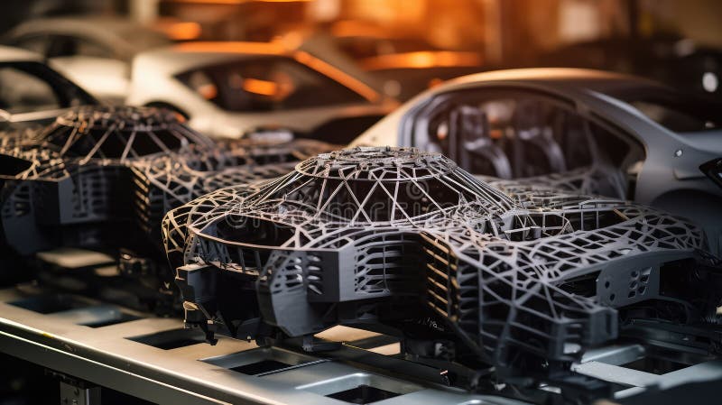 Innovation Future Car Production Stock Illustration - Illustration of ...