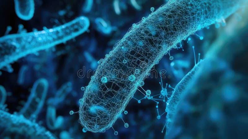 Innovation Futuristic Ai Analysis of Bacterial Colony Stock Illustration - Illustration of ...