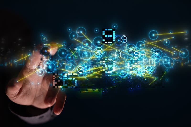 A Innovation Futuristic Digital Data Binary Code Background Technology