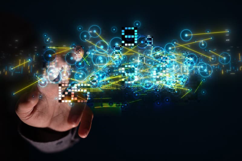 A Innovation Futuristic Digital Data Binary Code Background Technology