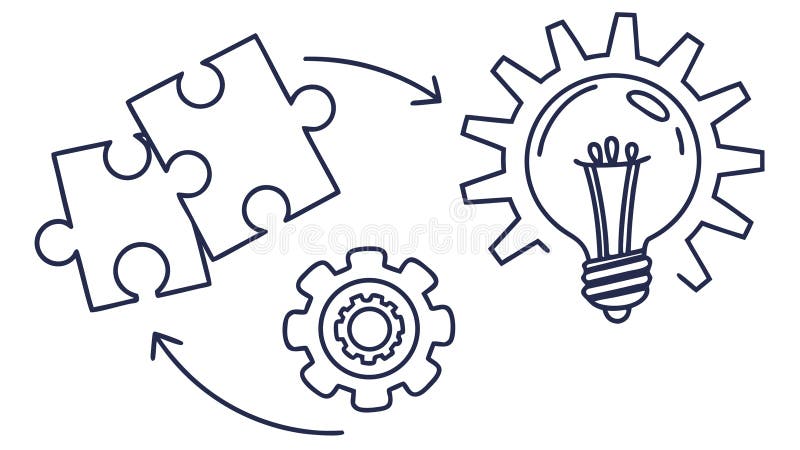 Innovation Gears, Creative Problem Solving Ideas, Vector Design ...