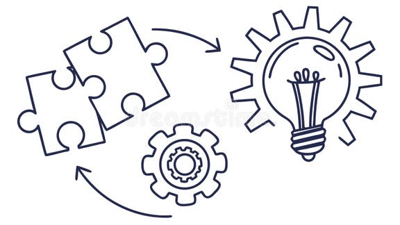 Innovation Gears, Creative Problem Solving Ideas, Vector Design ...