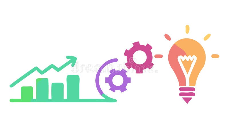 Innovation Growth Graph Icon, Business Strategy, Creative Development ...