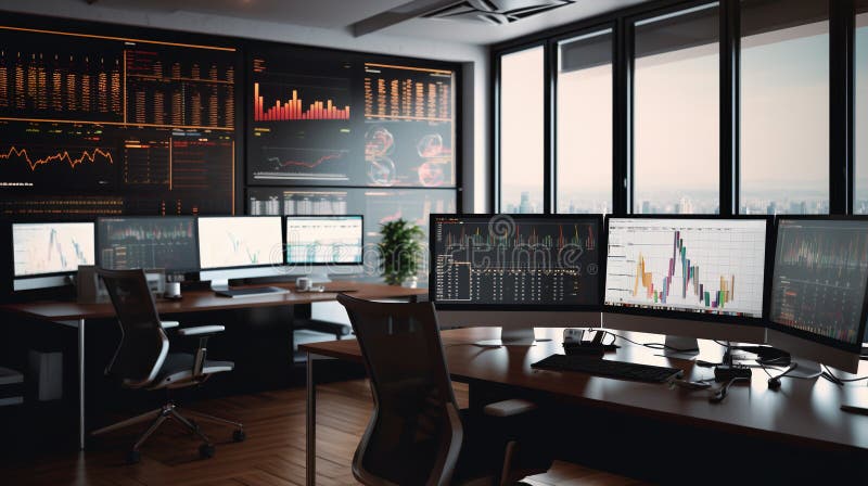 Innovation Hub: a Professional Office Environment Stock Illustration ...