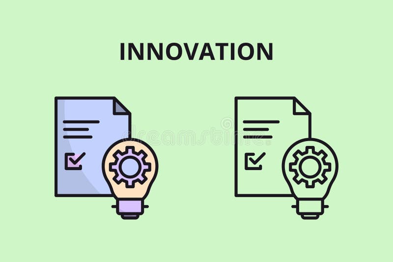 Innovation and Innovation Icon in Flat Design. Vector Illustration ...