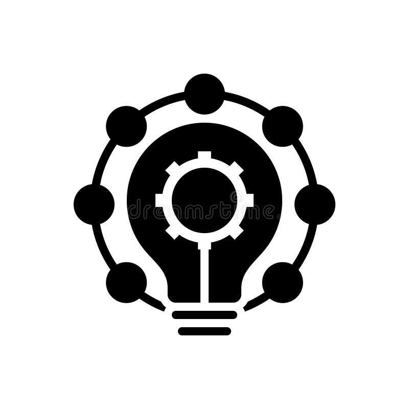 Black Solid Icon for Innovation, Modernization and Novelty Stock Vector ...