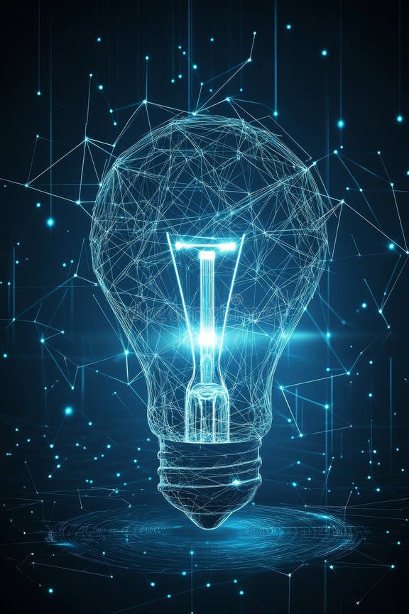 Innovation, Idea Generation Conceptual Background Polygonal Lightbulb ...