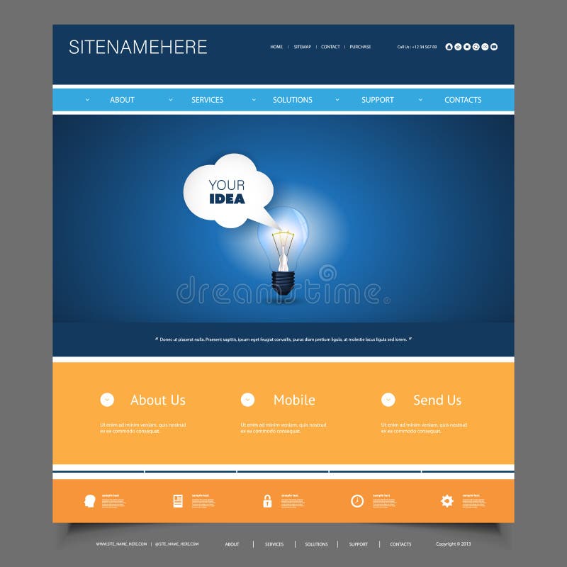 Innovation, Ideas - Global Business, Technology - Website Template ...