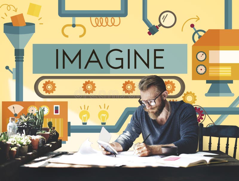 Innovation Ideas Imagine Processing System Concept Stock Illustration ...