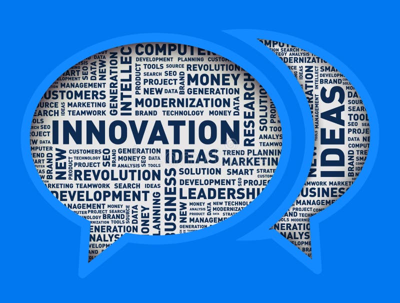 Innovation and Ideas Speech Bubble, Word Cloud Vector Stock Vector ...