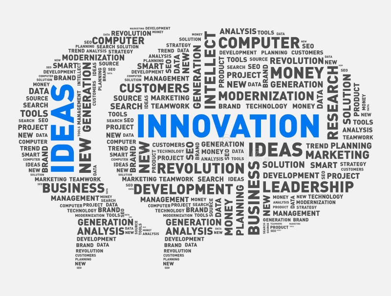 Innovation and Ideas Speech Bubble, Word Cloud Vector Stock Vector ...