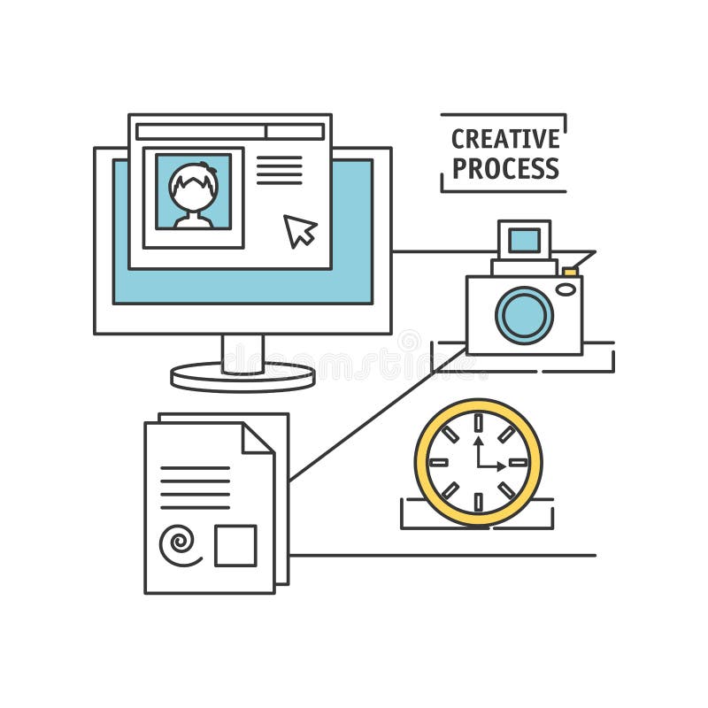 Process Ideas To Creative Imagination and Innovation Stock Vector ...