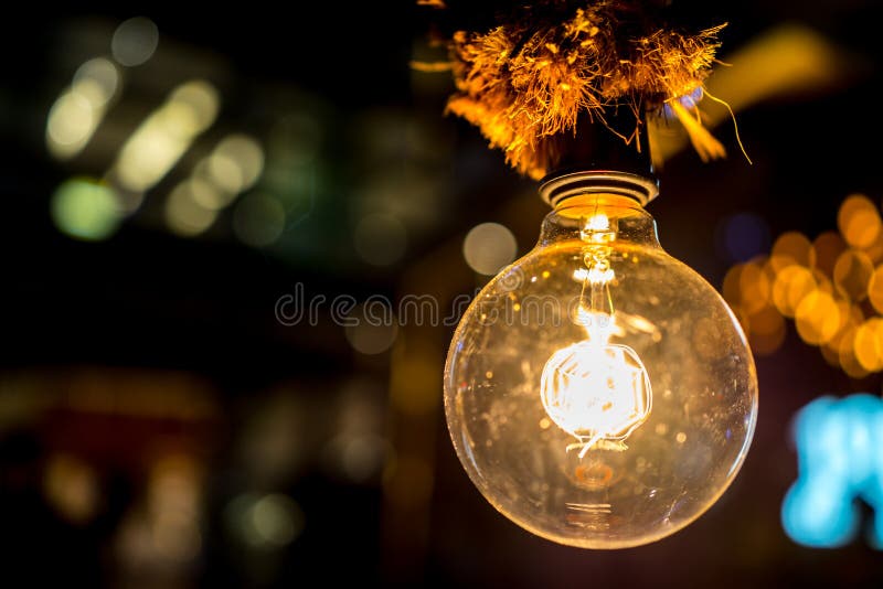 Innovation and Illumination Light Bulb Inspiration with Bokehs Stock ...
