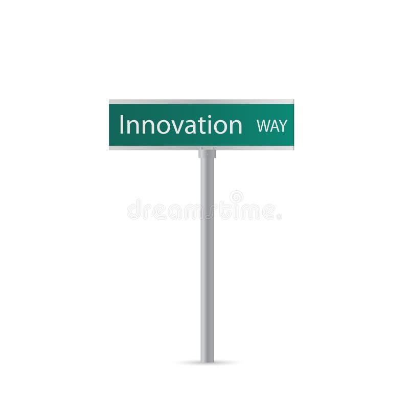 Innovation Freeway Road SIgn Leads To Progress Change Stock ...