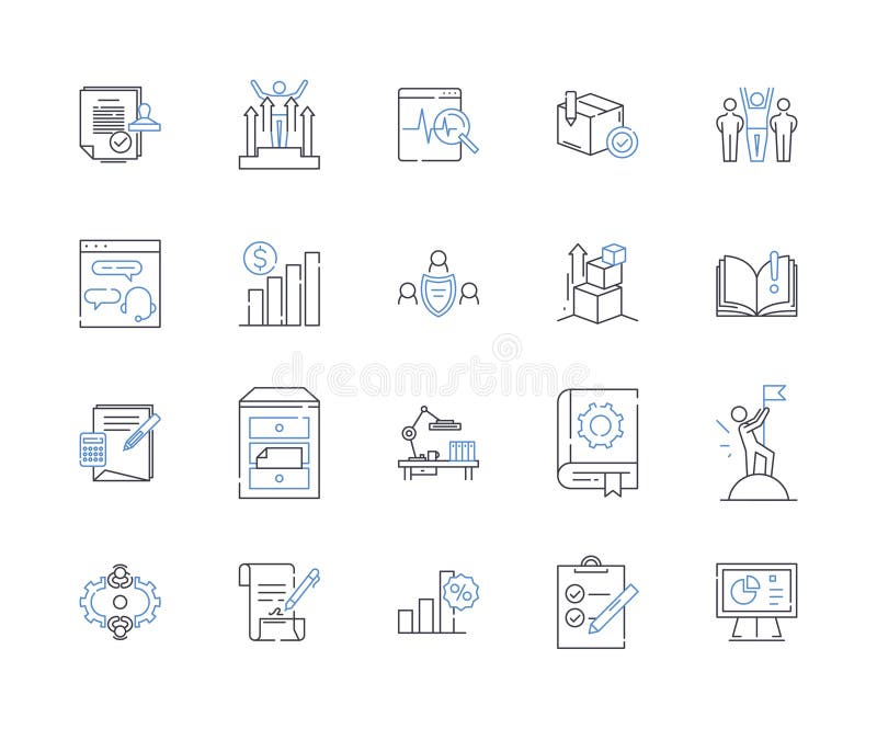 Innovation and Improvement Line Icons Collection. Progress, Advancement ...