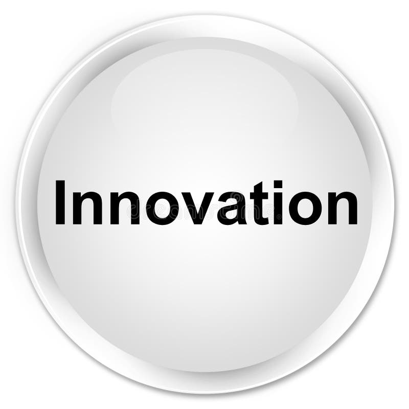 Innovation Premium White Round Button Stock Illustration - Illustration ...