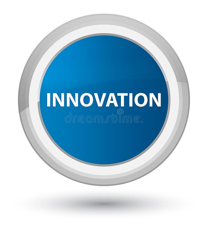 Innovation Prime Blue Round Button Stock Illustration - Illustration of ...
