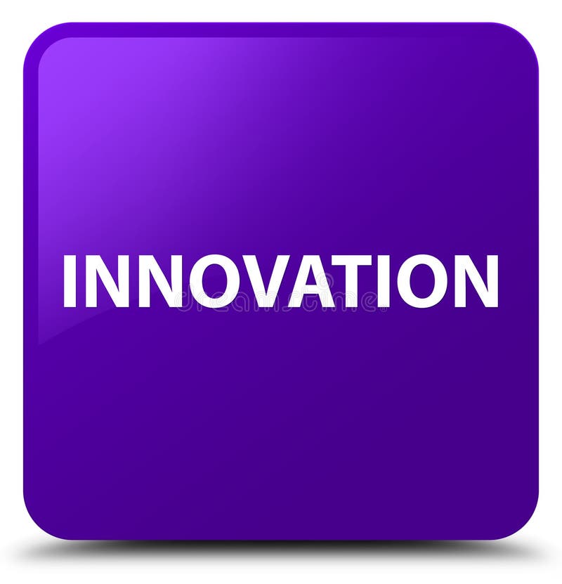 Innovation Purple Square Button Stock Illustration - Illustration of ...