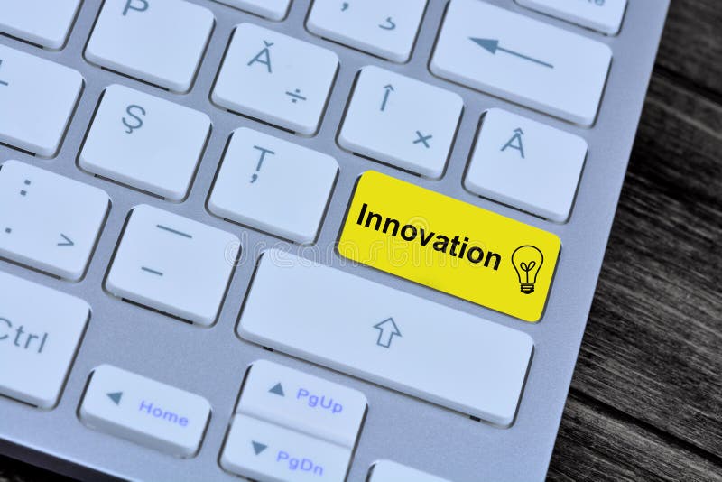 Innovation on Keyboard Button Stock Image - Image of development ...