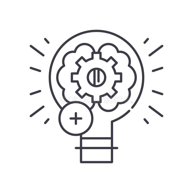 Knowledge Icon, Black Vector Sign with Editable Strokes, Concept ...