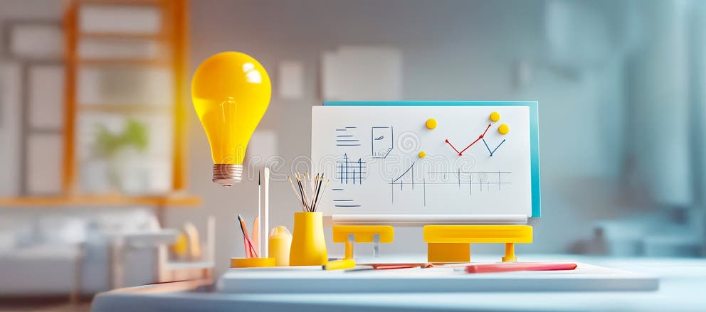 Innovation Lab Concept in 3D Featuring Tools, Experiments, and Tech ...