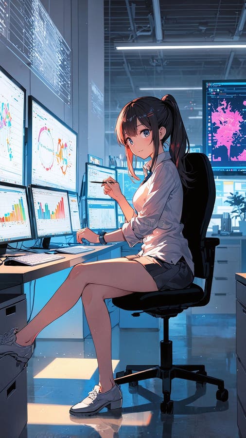 Innovation Lab Portrait of Anime Tech Team Developing New Product in ...