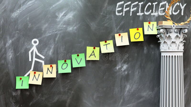 Innovation Leads To Efficiency Stock Illustration - Illustration of ...