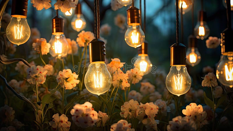 Innovation Light Bulb Growth Stock Illustration - Illustration of power ...