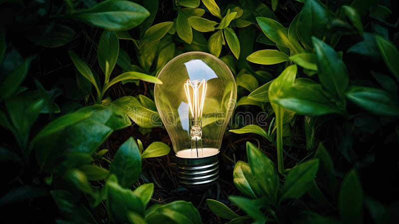 Innovation Light Bulb Growth Stock Illustration - Illustration of power ...