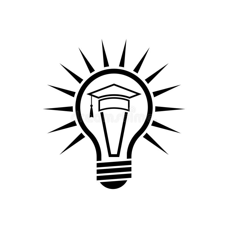 Science Light Bulb Icon with Shadow Stock Vector - Illustration of ...