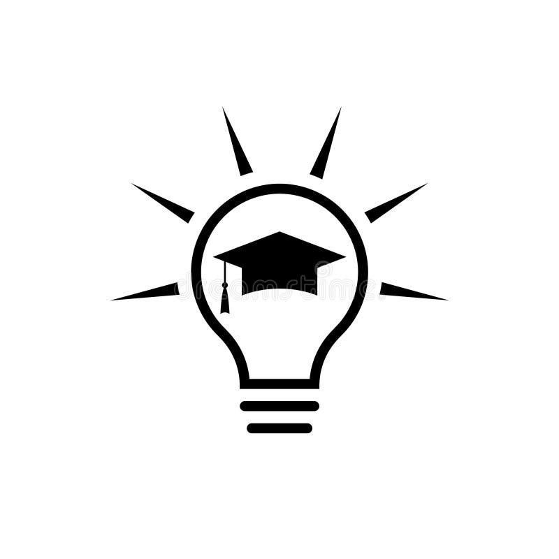 Science Light Bulb Icon with Shadow Stock Vector - Illustration of ...