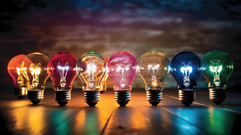 Innovation Light Bulb Learning Stock Illustration - Illustration of ...