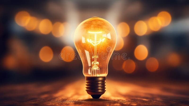Innovation Light Bulb Thought Stock Illustration - Illustration of ...