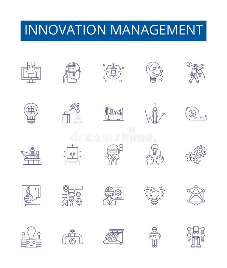 Innovation Management Line Icons Signs Set. Design Collection of ...
