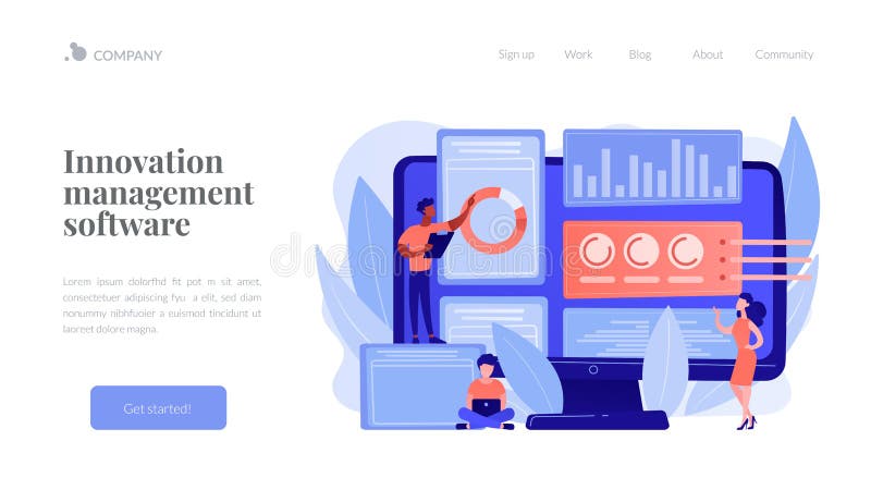 Innovation Management Software Concept Landing Page. Stock Vector ...