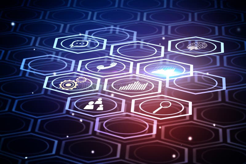 Innovation and Media Concept Stock Image - Image of hands, interface ...