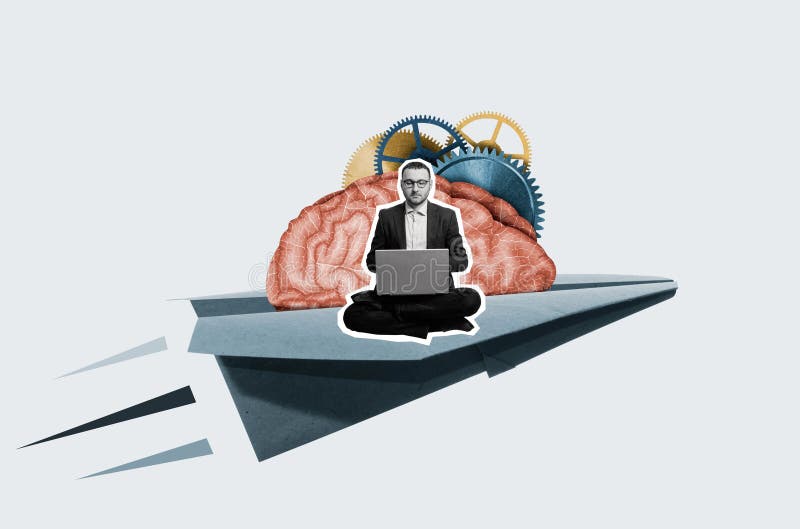 Innovation and Moving Forward. Art Collage. Stock Image - Image of ...