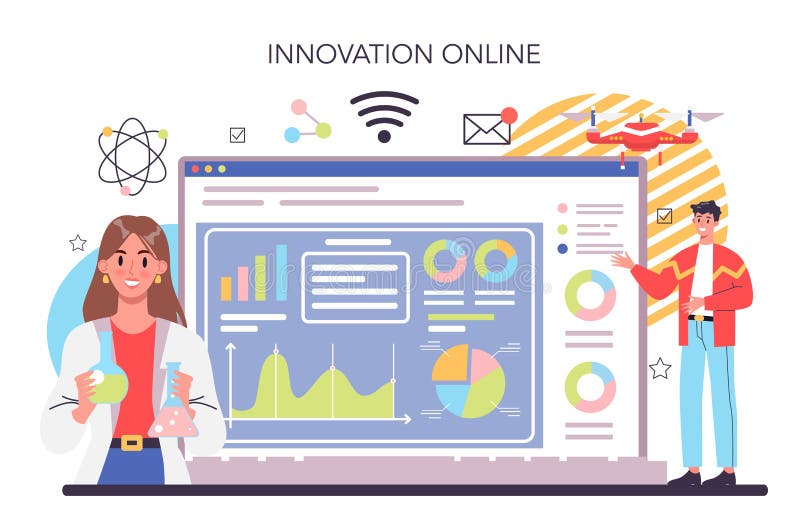 Innovation Online Service or Platform. Modern Production Stock Vector ...