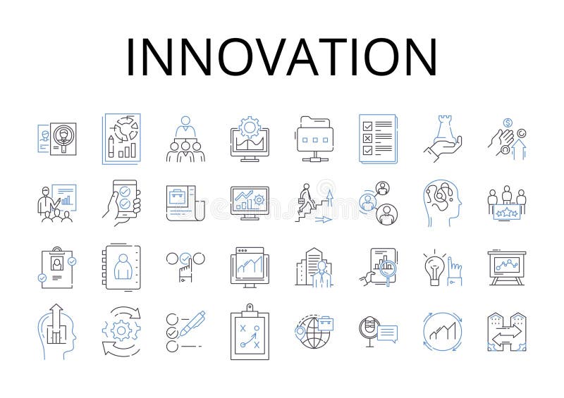 Innovation Line Icons Collection. Creativity, Ingenuity, Originality ...