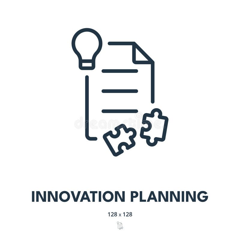 Innovation Planning Icon. Project, Start-up, Strategy. Editable Stroke ...