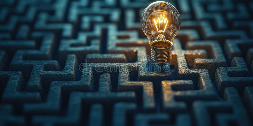 Innovation: the Power of Ideas Stock Photo - Image of cryptic, maze ...