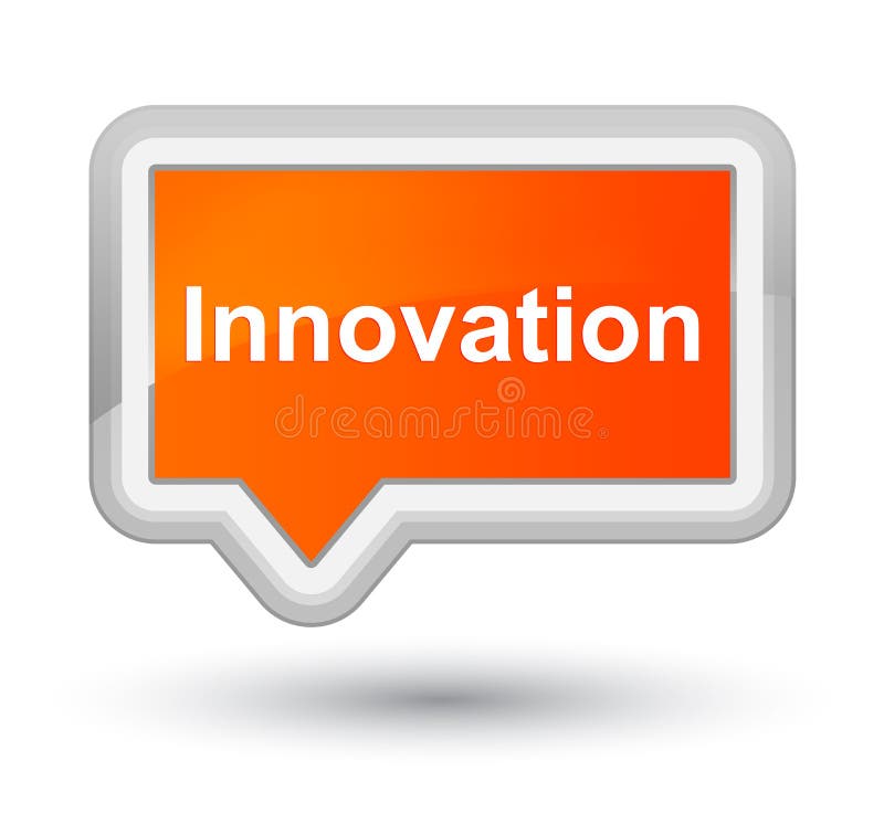 Innovation Prime Orange Banner Button Stock Illustration - Illustration ...